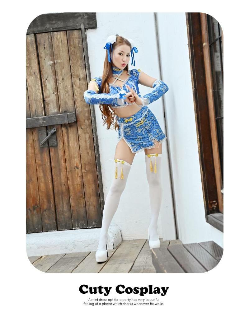 【即納】セットアップデザインセクシーチャイナコスプレ6点セット【Ryuyu/リューユ】(フリーサイズ)(レッド/ブルー/ピンク) | Rew-You(リューユ)